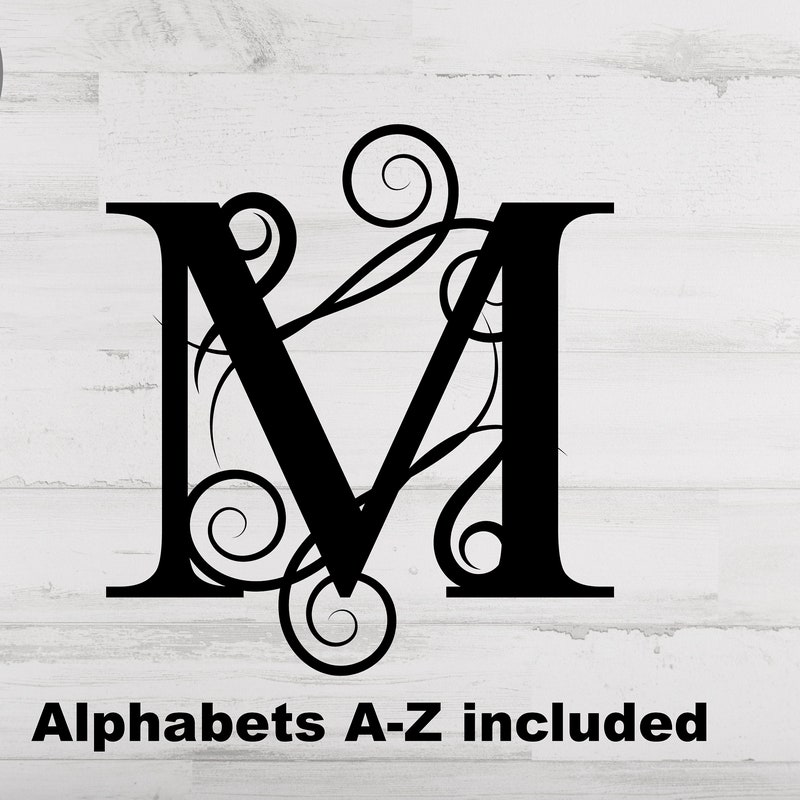 Swirl Monogram - Etsy