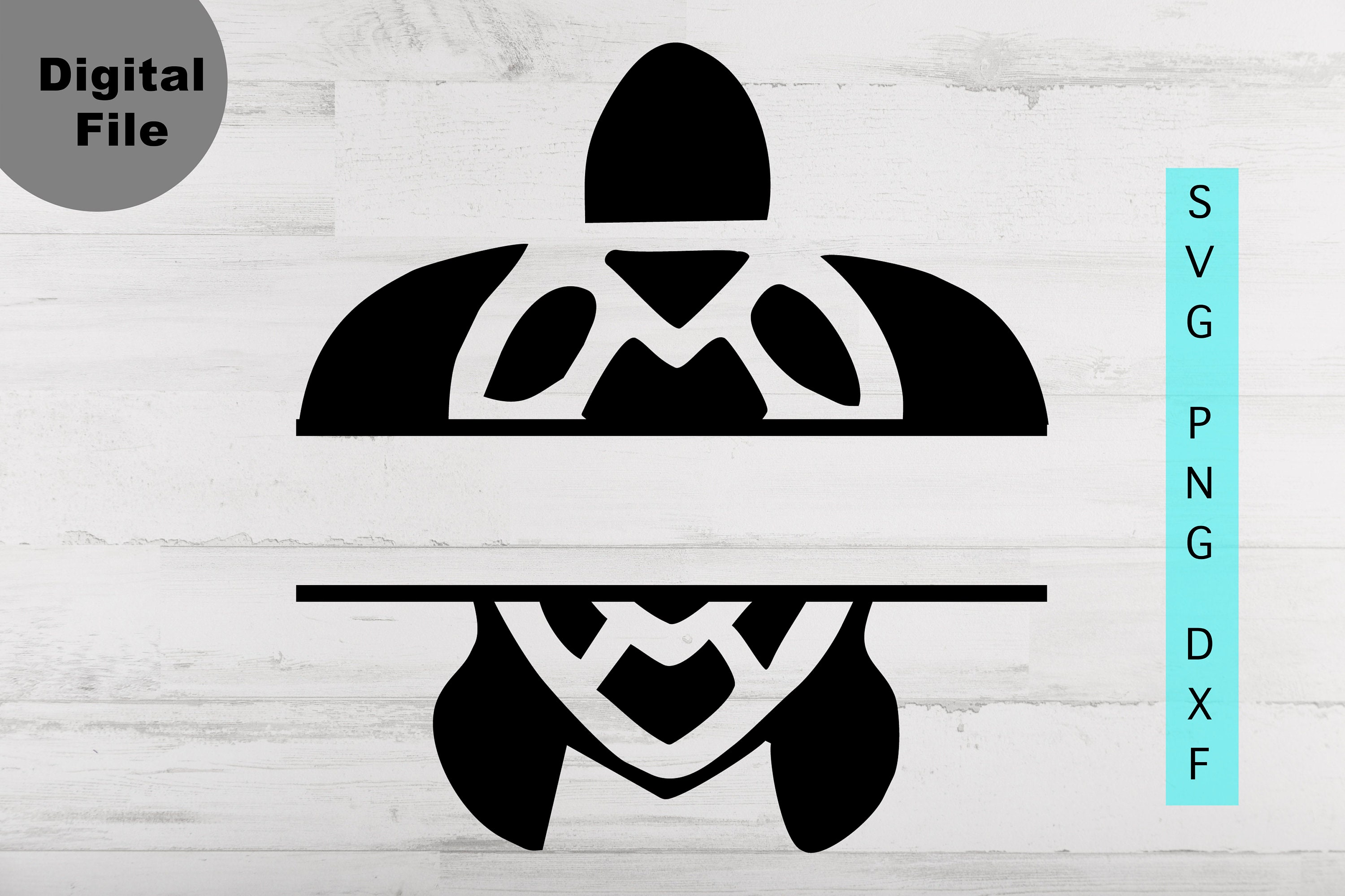 Split Turtle SVG File Sea Turtle Svg File for Cricut Turtle | Etsy