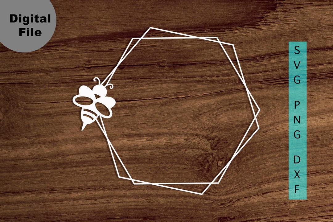 Honey Bee Svg, Bee Wreath Svg/png/dxf File, Bee Frame Monogram File for ...