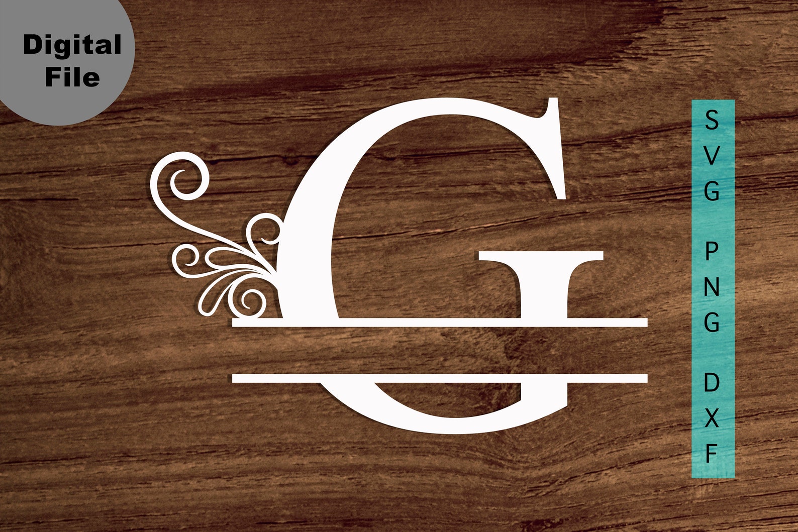 Split Monogram G SVG/PNG/DXF, Alphabet G Monogram Frame, Instant ...