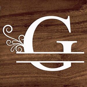 Split Monogram G SVG/PNG/DXF, Alphabet G Monogram Frame, Instant ...