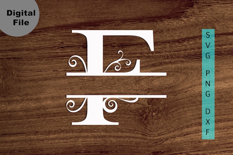 Split Monogram F Frame Svg Single Letter F Svg/png/dxf File - Etsy