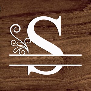 Split Letter S SVG/PNG/DXF, Alphabet S Monogram Frame, Instant Download ...
