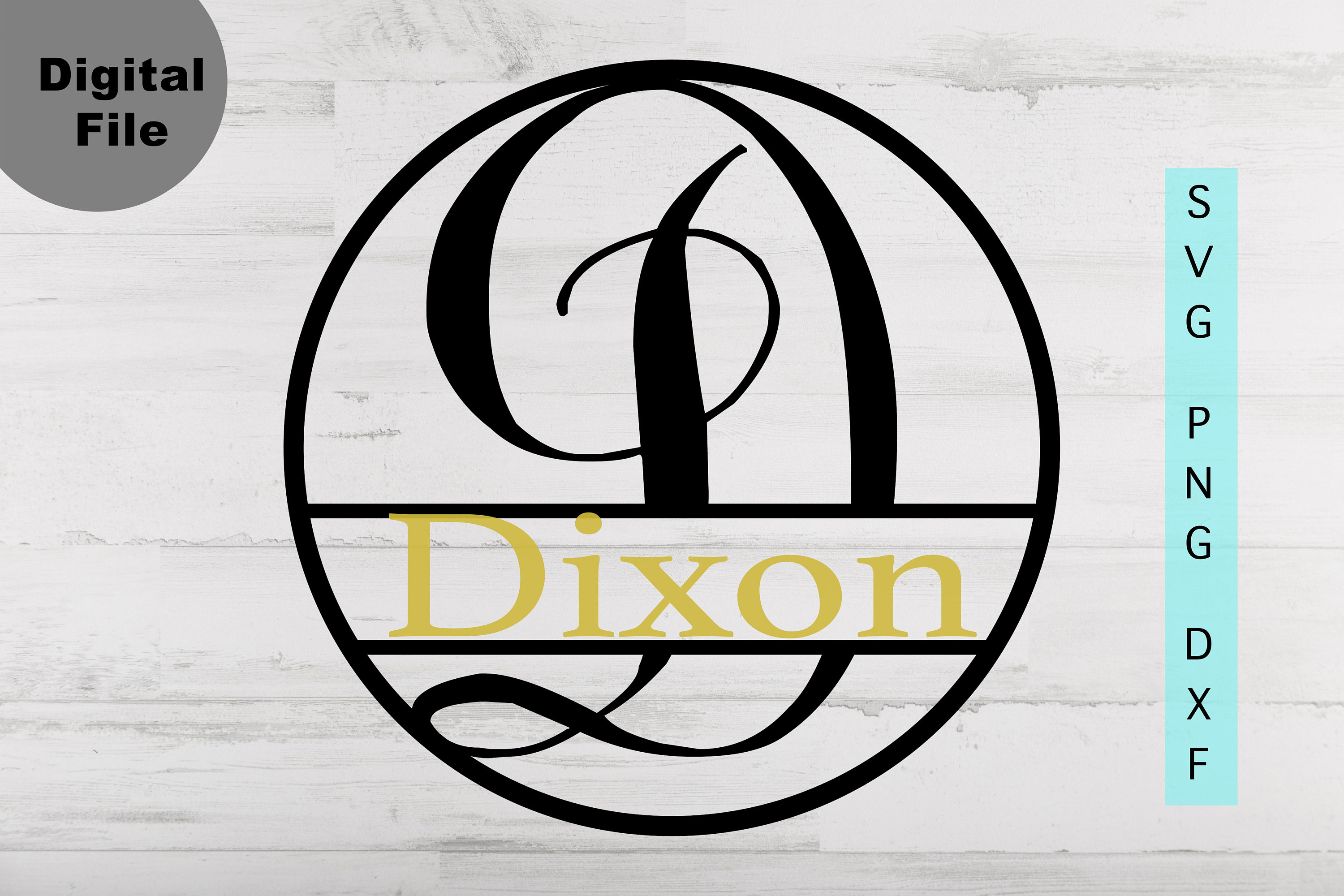 Split Monogram Frame D Svg Split Letter D Svg/png/dxf file | Etsy