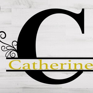 Split Monogram C SVG/PNG/DXF, Alphabet C Monogram Frame, Instant ...