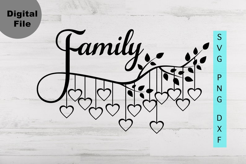 Family Tree 14 Members Svg Family Tree Branch Heart Frame - Etsy