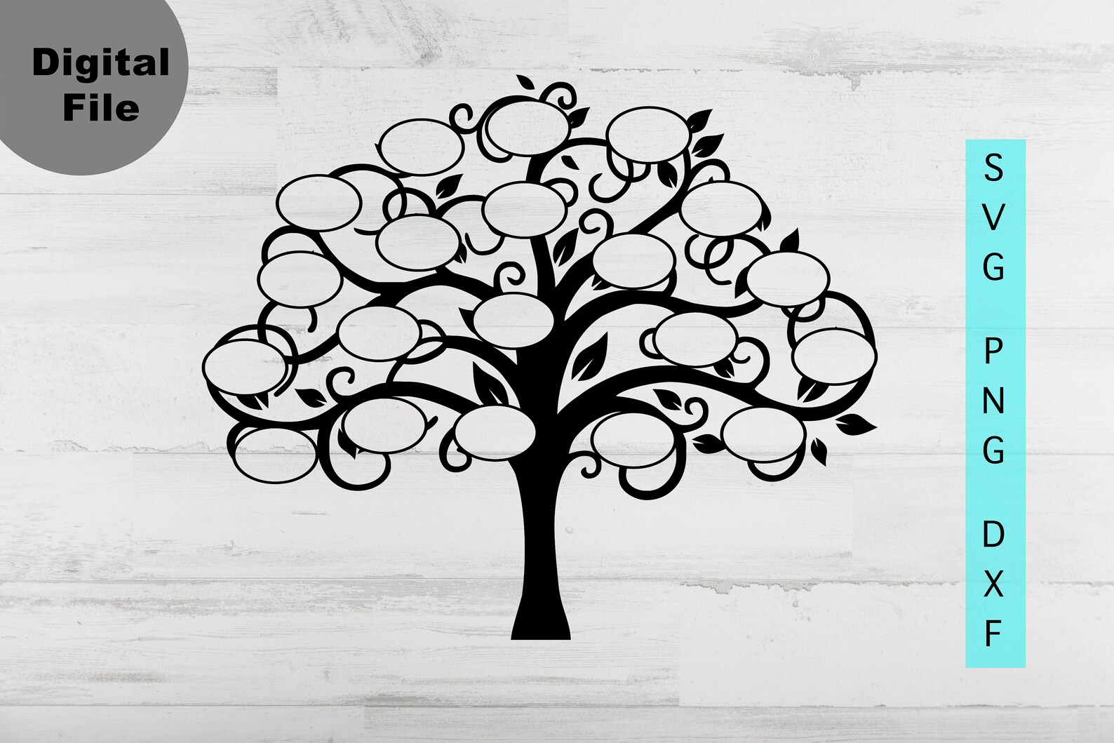 Family Tree 15-25 Members Svg Bundle Oval Frame Family Tree | Etsy
