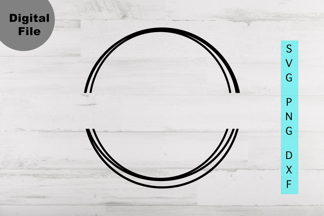 Monogram Round Frame Svg, Round Keychain Svg, Round Border Svg, Split ...