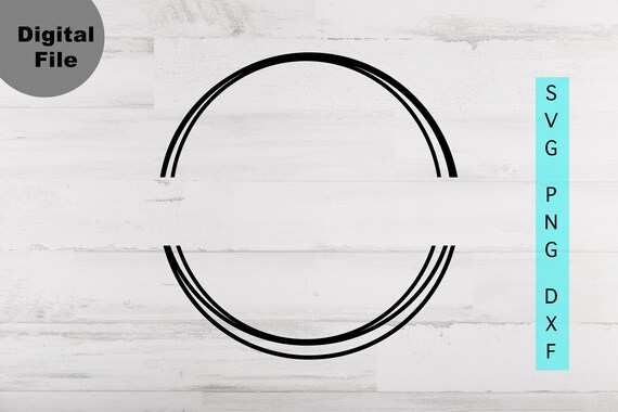 Monogram Round Frame Svg Round Keychain Svg Round Border - Etsy
