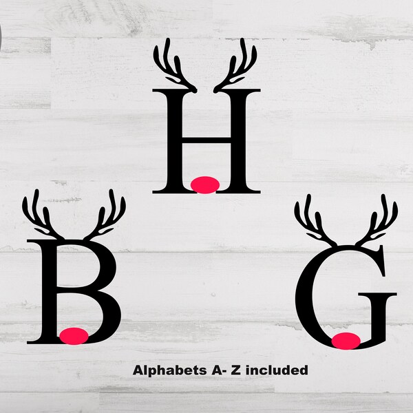 Reindeer Monogram Png - Etsy