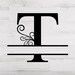 Split Letter T SVG/PNG/DXF, Alphabet T Monogram Frame, Instant Download ...