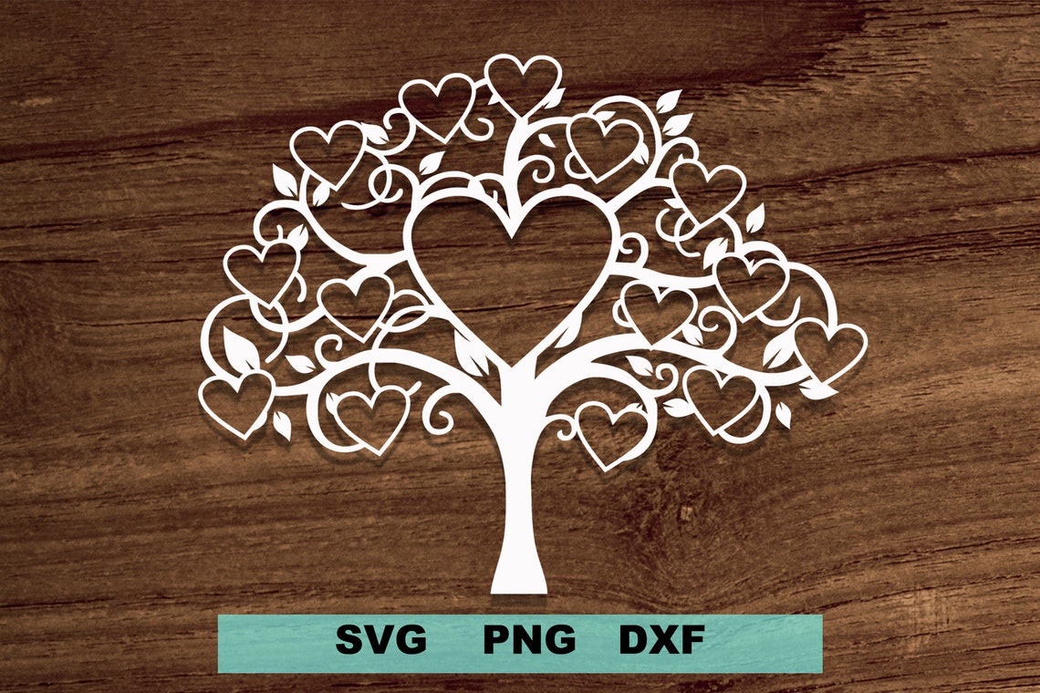 Family Tree 15 Members Svg Family Heart Tree Svg/png/dxf - Etsy