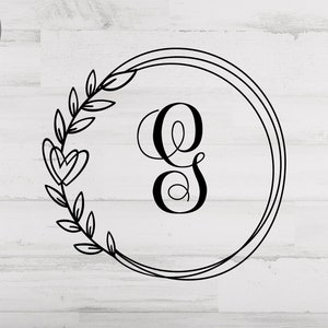 Family Name Sign Svg, Heart Wreath Svg/png/dxf File, Alphabet G Frame ...