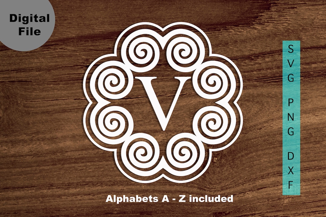 Hmong Monogram Frame Svg, Hmong Alphabet Letters Svg/png/dxf File ...