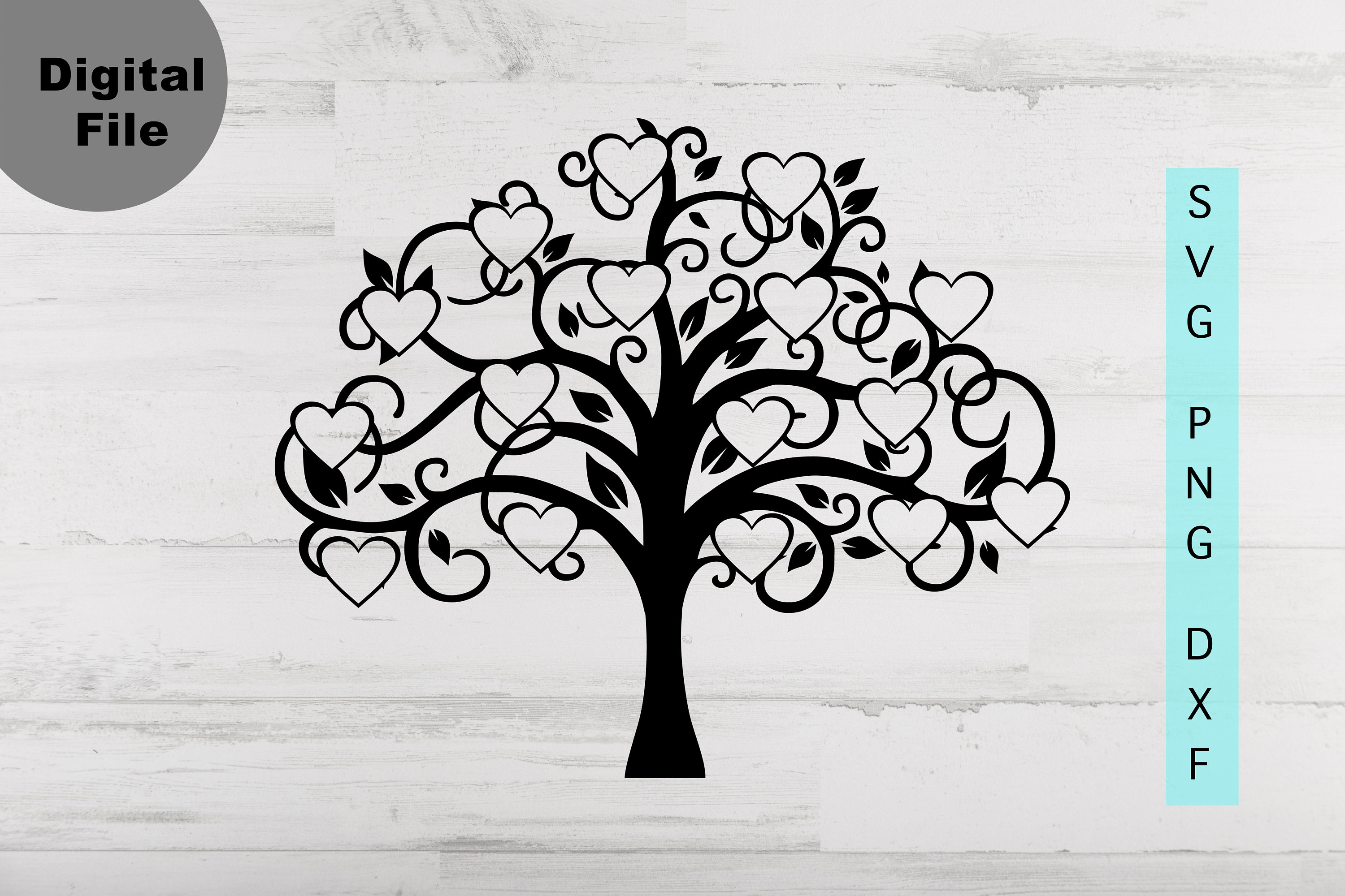 Family Tree 15-25 Members Svg Bundle, Family Heart Tree Svg/png.dxf ...