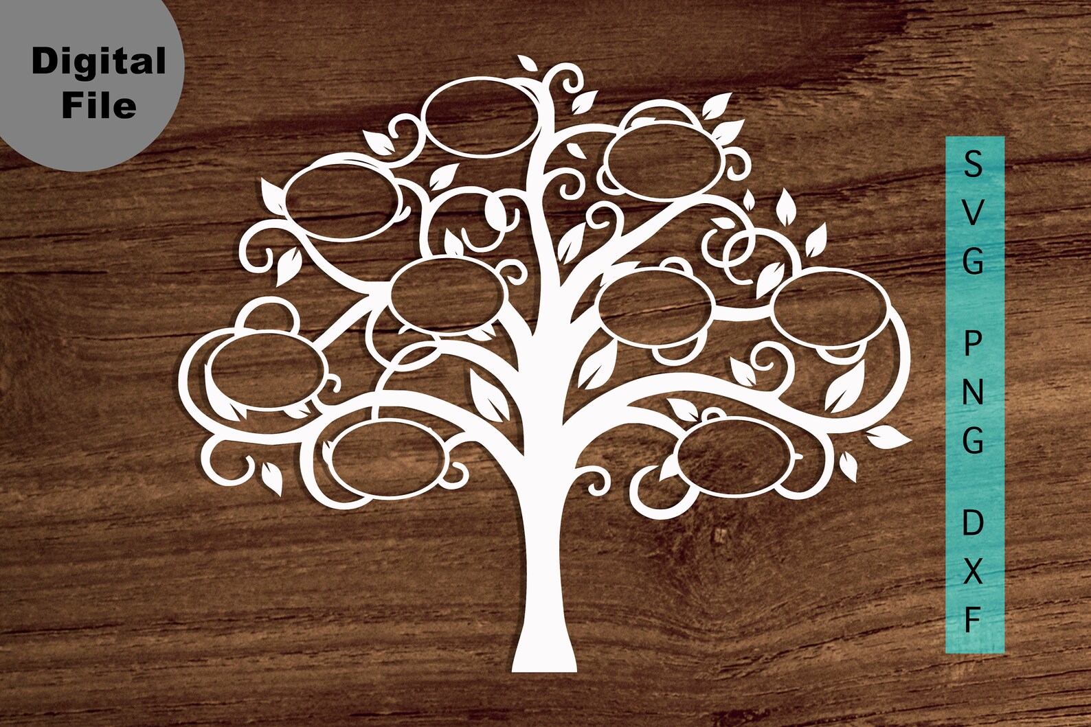 Family Tree 9 members Svg Family Tree Oval frame Svg/png.dxf | Etsy