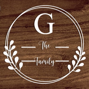 Circle Monogram G Frame Svg, Farmhouse Decor Wreath Frame Svg, Alphabet ...