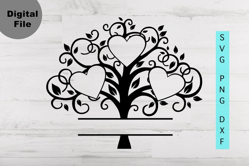 Split Family Tree 3-25 Members Svg Bundle Family Heart Tree - Etsy
