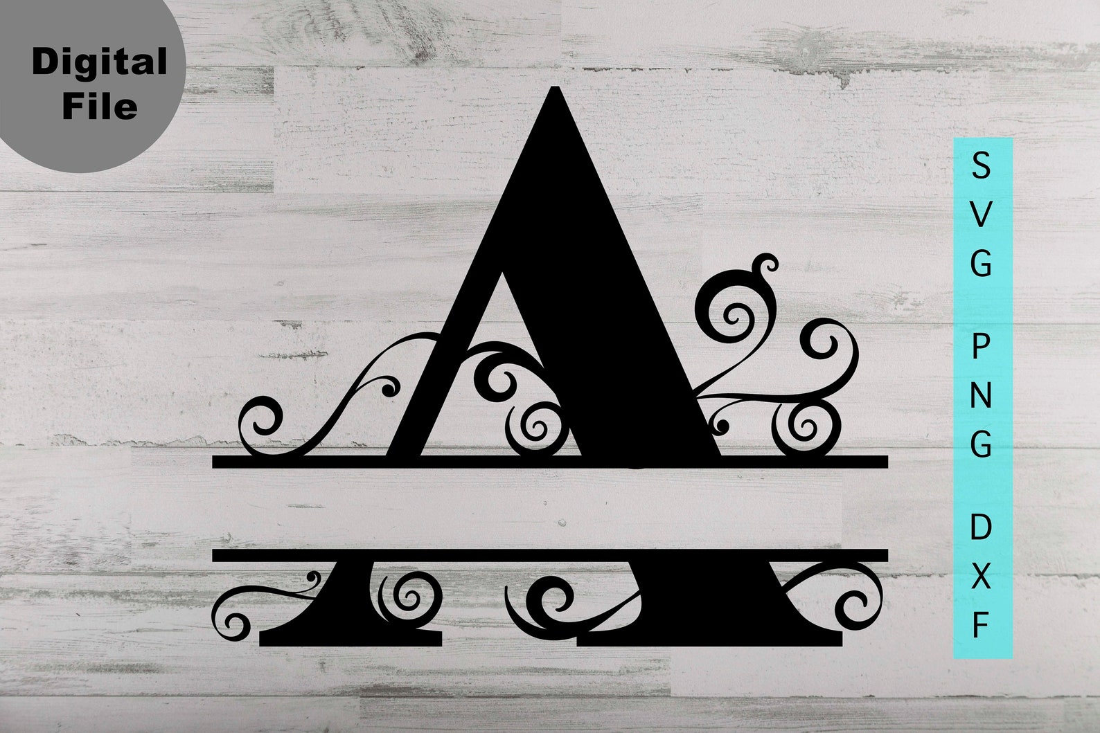 Split Monogram A Frame Svg Single Letter A Svg/png.dxf File - Etsy