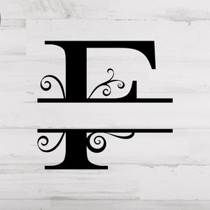 Split Monogram F Frame Svg, Single Letter F Svg/png/dxf File, Alphabet ...