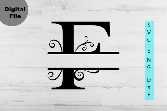Paper, Party & Kids Embellishments Initial F Monogram svg split F svg ...