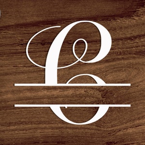 Split Monogram Frame C Svg, Split Letter V Svg/png.dxf File, Fancy ...