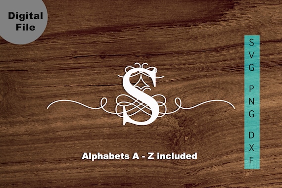 Monogram Svg Fancy Alphabet Letters Svg/png/dxf Cut Files | Etsy