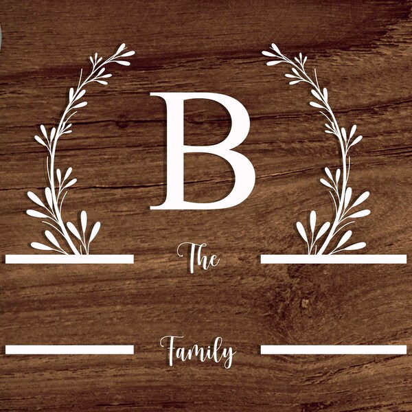 Family Monogram Sign - Etsy