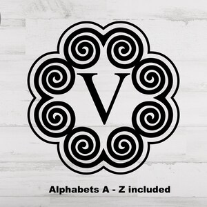 Hmong Monogram Frame Svg, Hmong Alphabet Letters Svg/png/dxf File ...