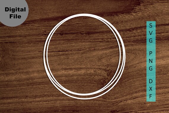 Monogram Round Frame Svg Round Keychain Svg Round Border | Etsy