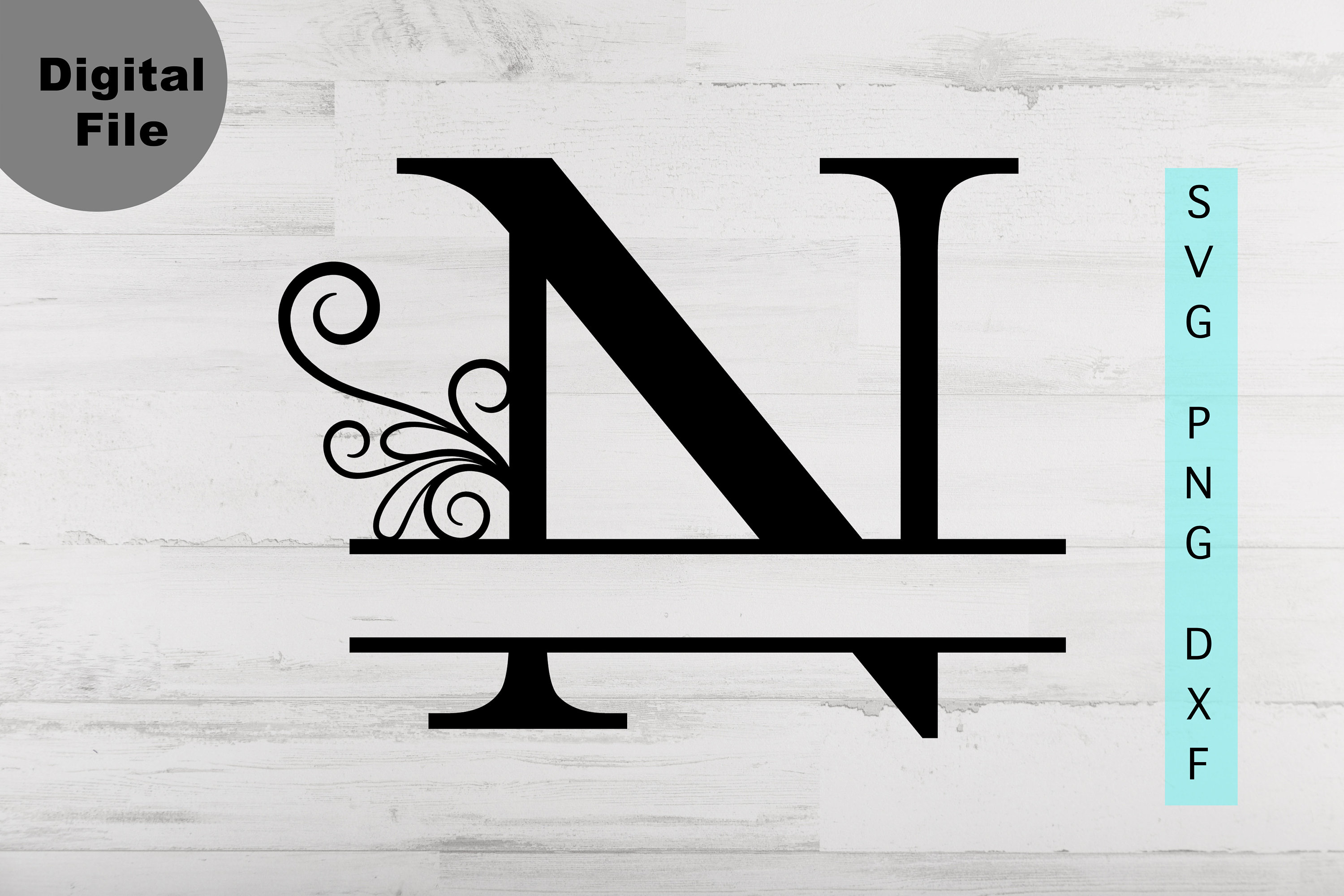 Letter N Monogram SVG
