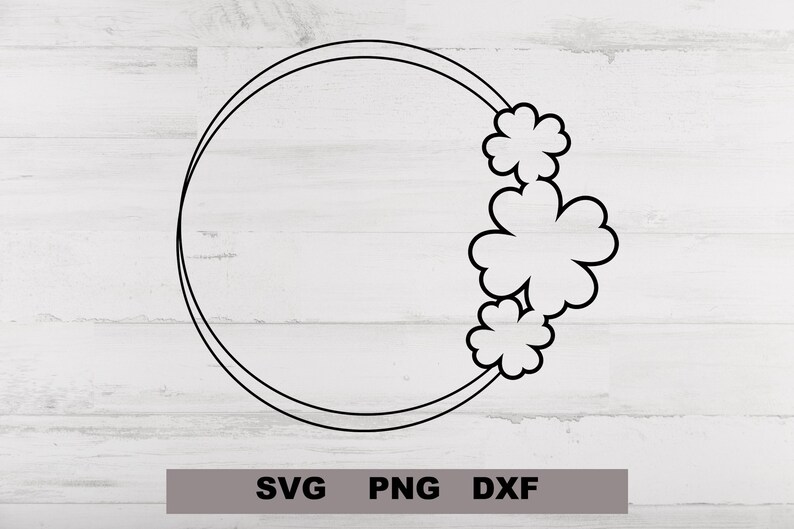 Clover Svg Floral Wreath Svg/png/dxf File Four Leaf Clover - Etsy