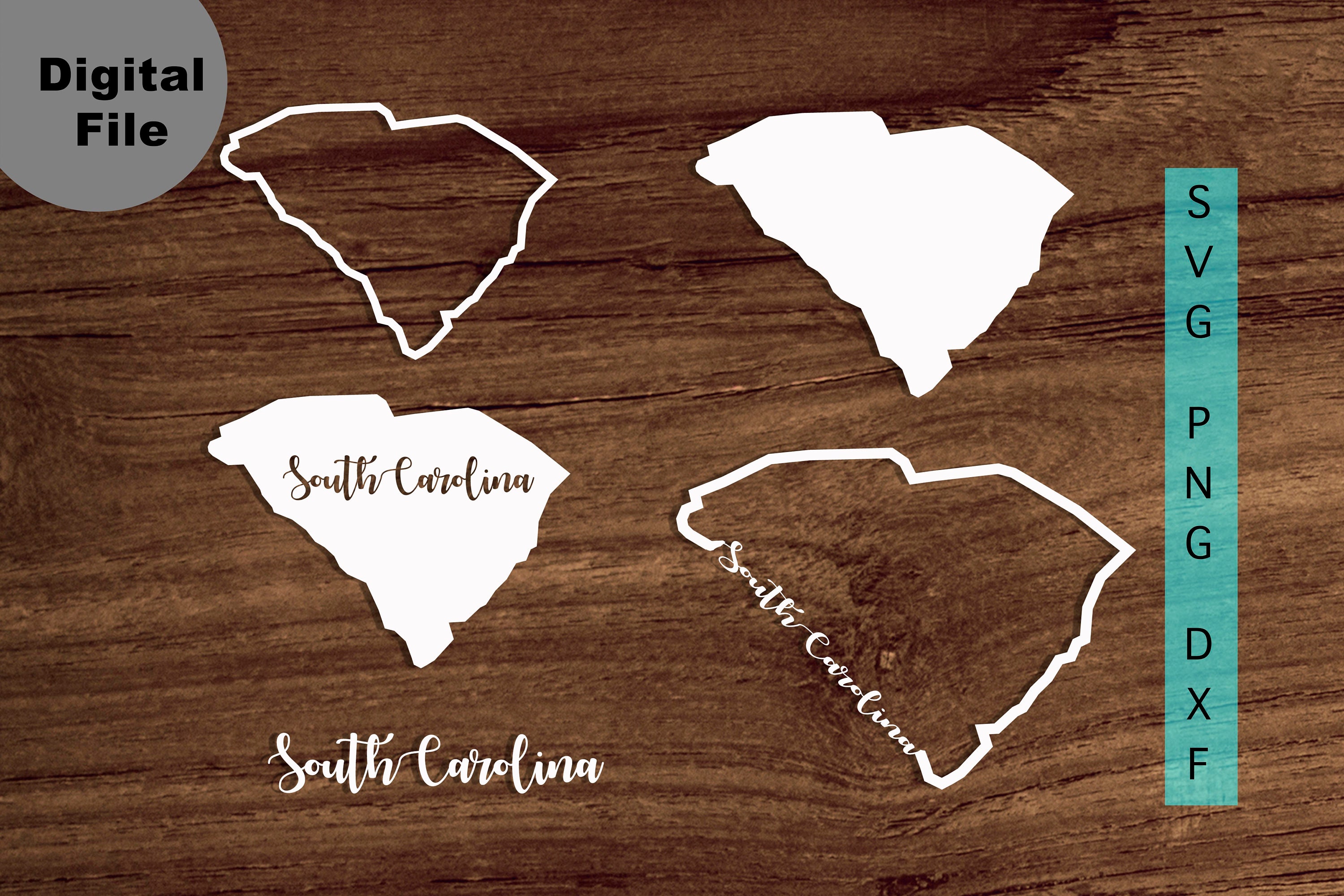 South Carolina Sate Outline Svg Cricut File SC State Map Svg - Etsy ...