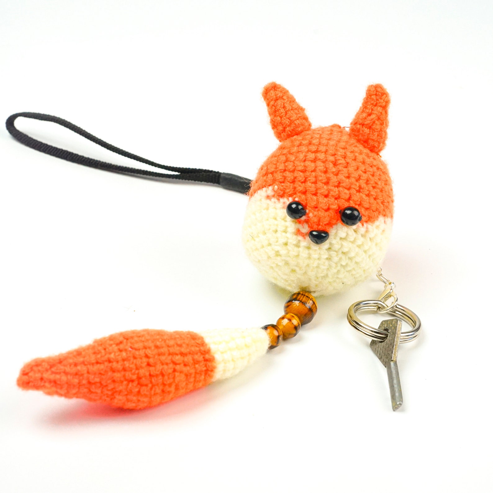 Keychain Fox Crochet Fox Keychain Knitted Accessories Fox Knit Knitted ...