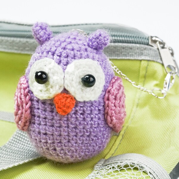 Crochet Owl Keychain - Etsy