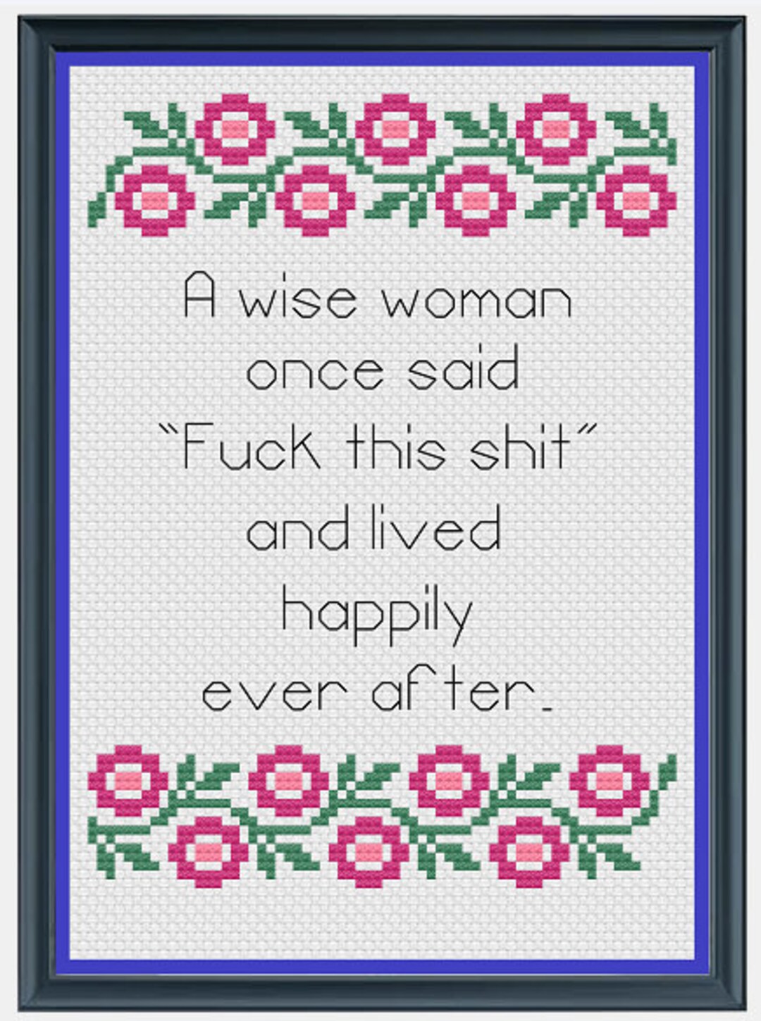 A Wise Woman PDF Cross Stitch Pattern, Modern Cross Stitch, Funny ...