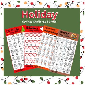 Holiday Savings Challenge Bundle |cash Envelope Stuffing |saving |fits ...