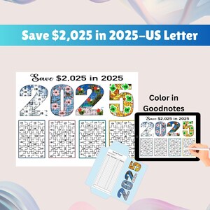 Save 2025 in the Year 2025 Saving Challenge Cash Envelope Printable ...
