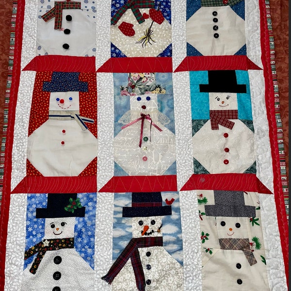 Snowman Quilt - Etsy