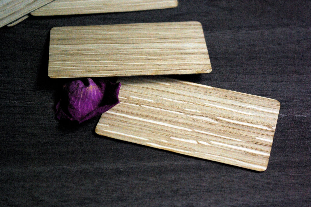 100 Pcs Business Cards, OAK Veneer Cards, Natural Wood Cards, Eco ...