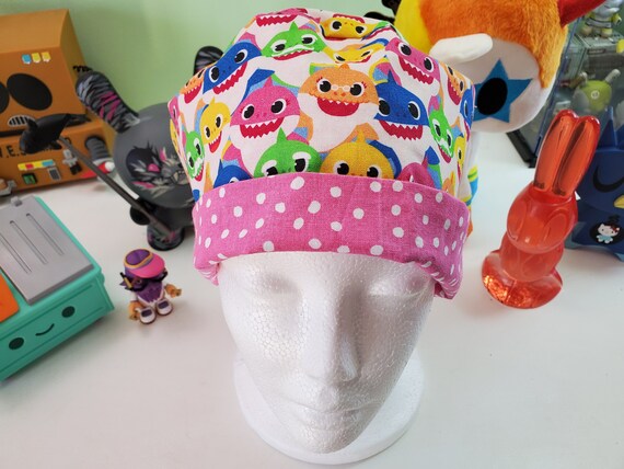 Baby Shark and Family Shark Pixie Scrub Hat | Etsy