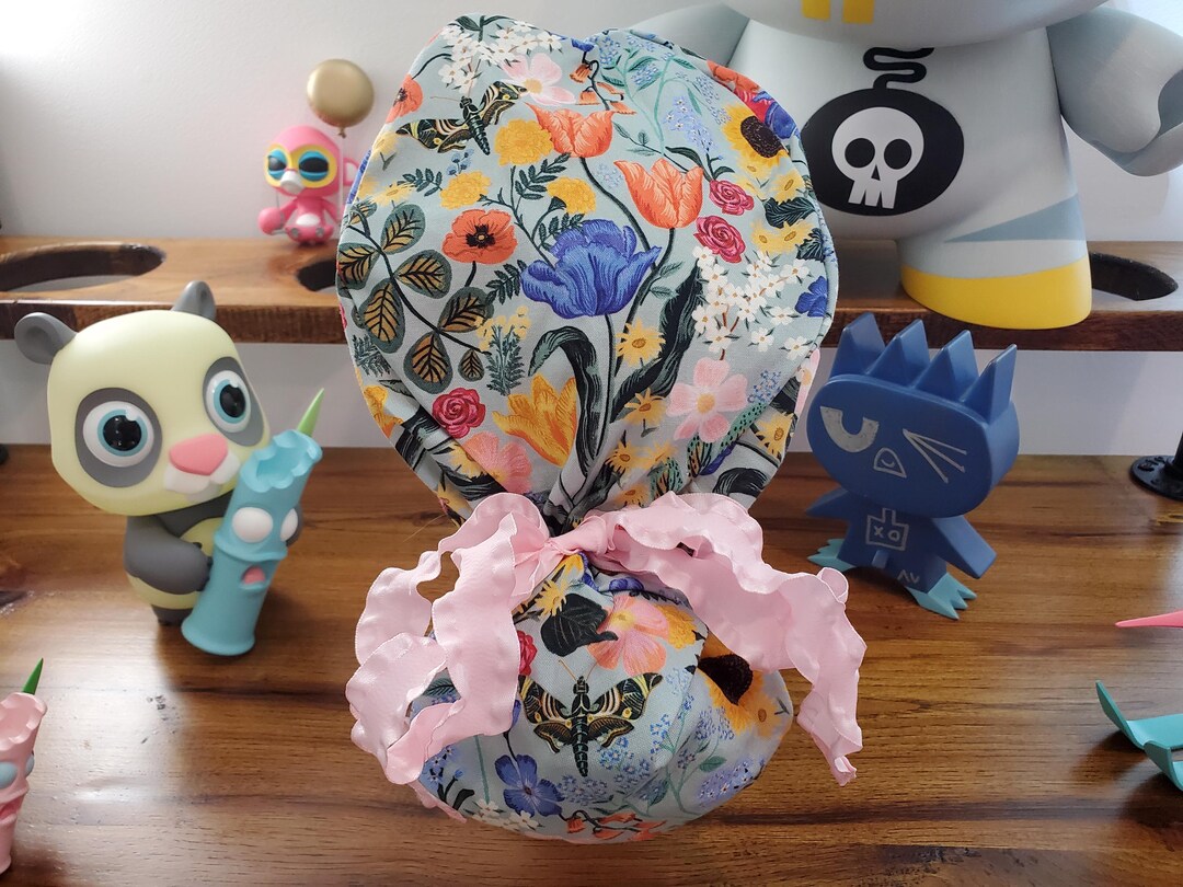 Rifle Paper Co Curio Blossom Flower Ponytail Scrub Cap, Scrub Hat ...