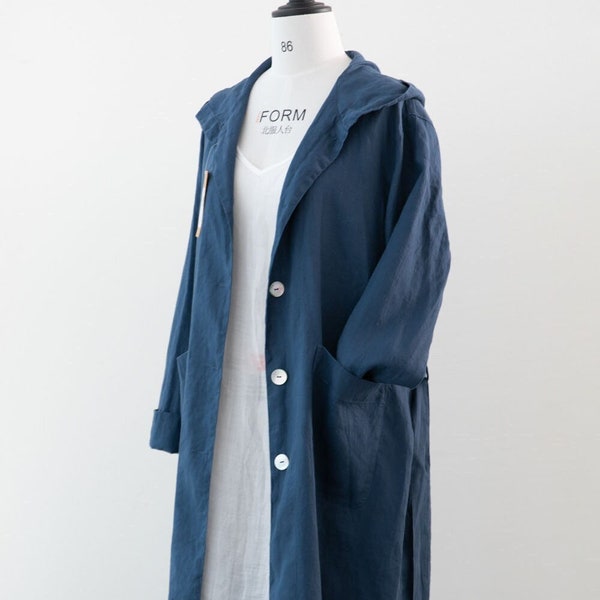 Linen Coat - Etsy