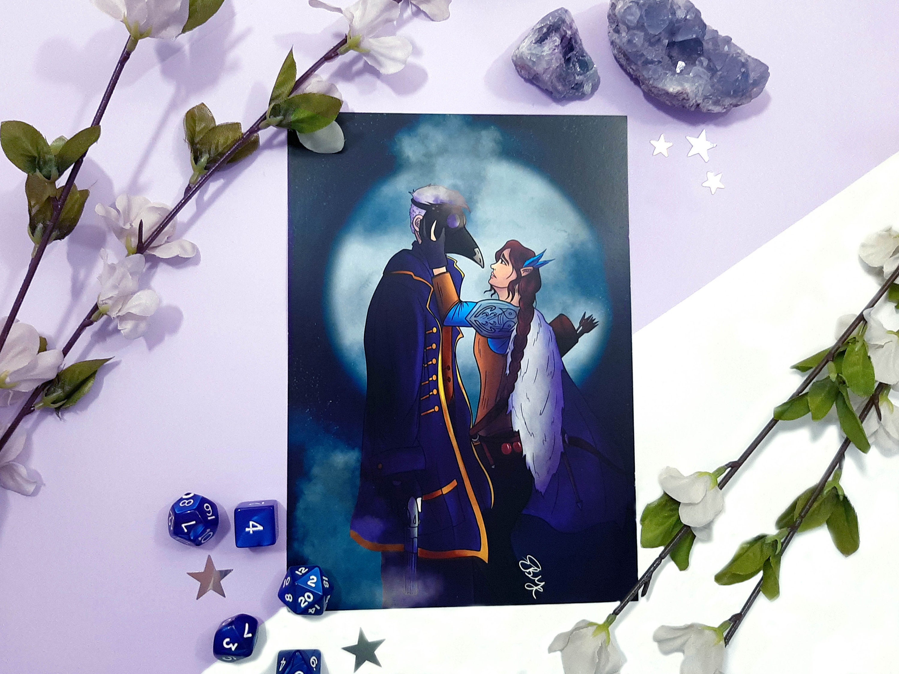 Critical Role Vox Machina Perc'ahlia Percy and Vex Art Print A5 ...