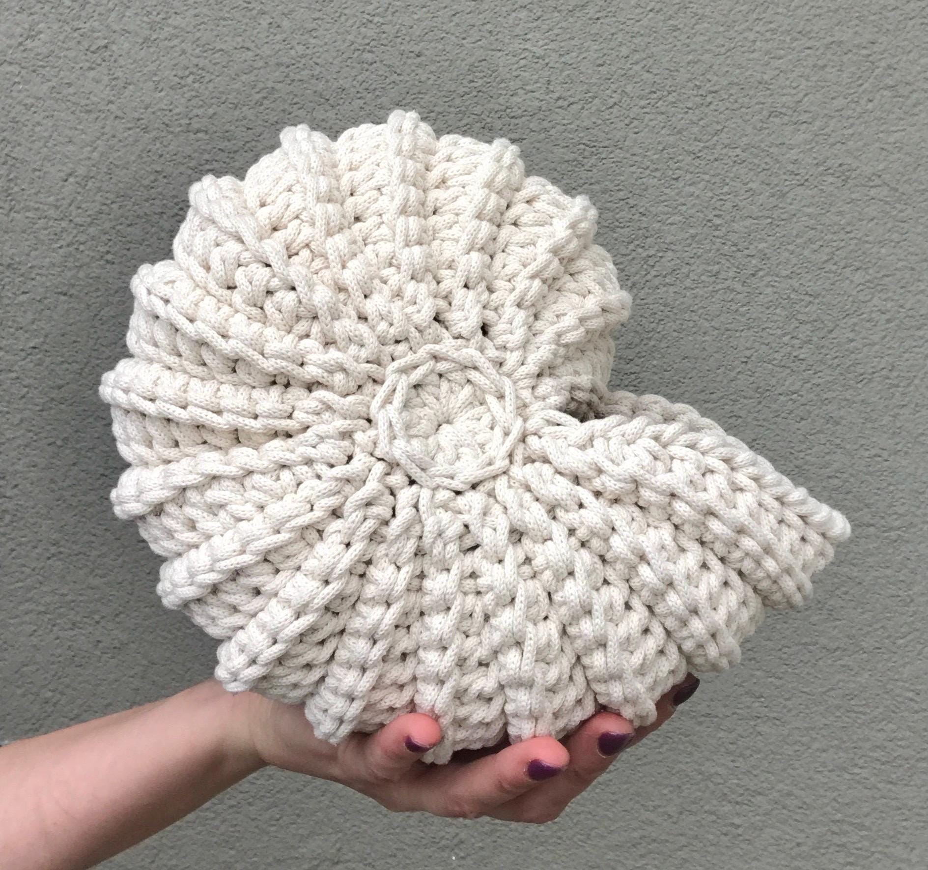 Nautilus Decorative Seashell Basket, Croche Marine Decor, Cute Home ...