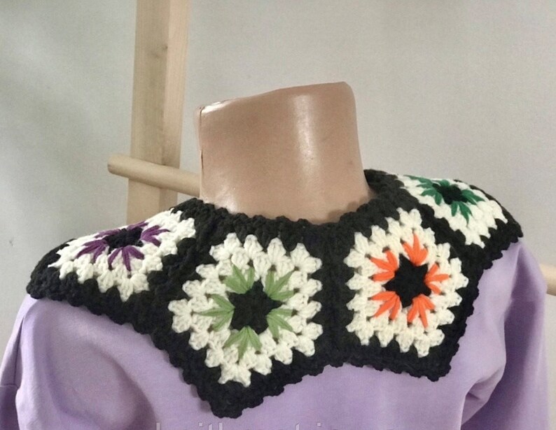 Children's/teenager's Collar, Grandmother's Square Motif With ...