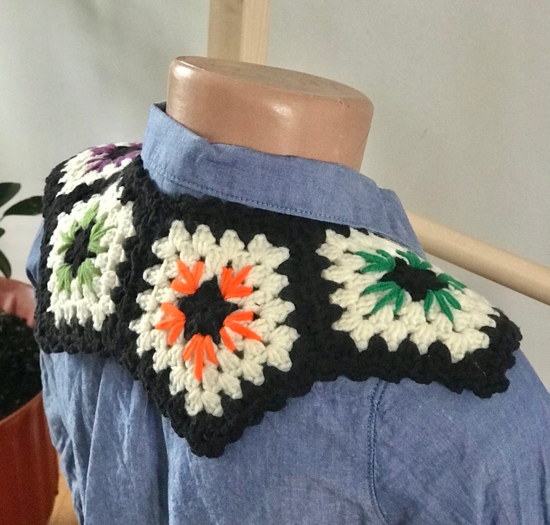 Children's/teenager's Collar, Grandmother's Square Motif With ...