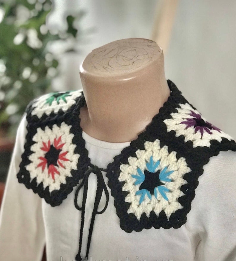 Children's/teenager's Collar, Grandmother's Square Motif With ...