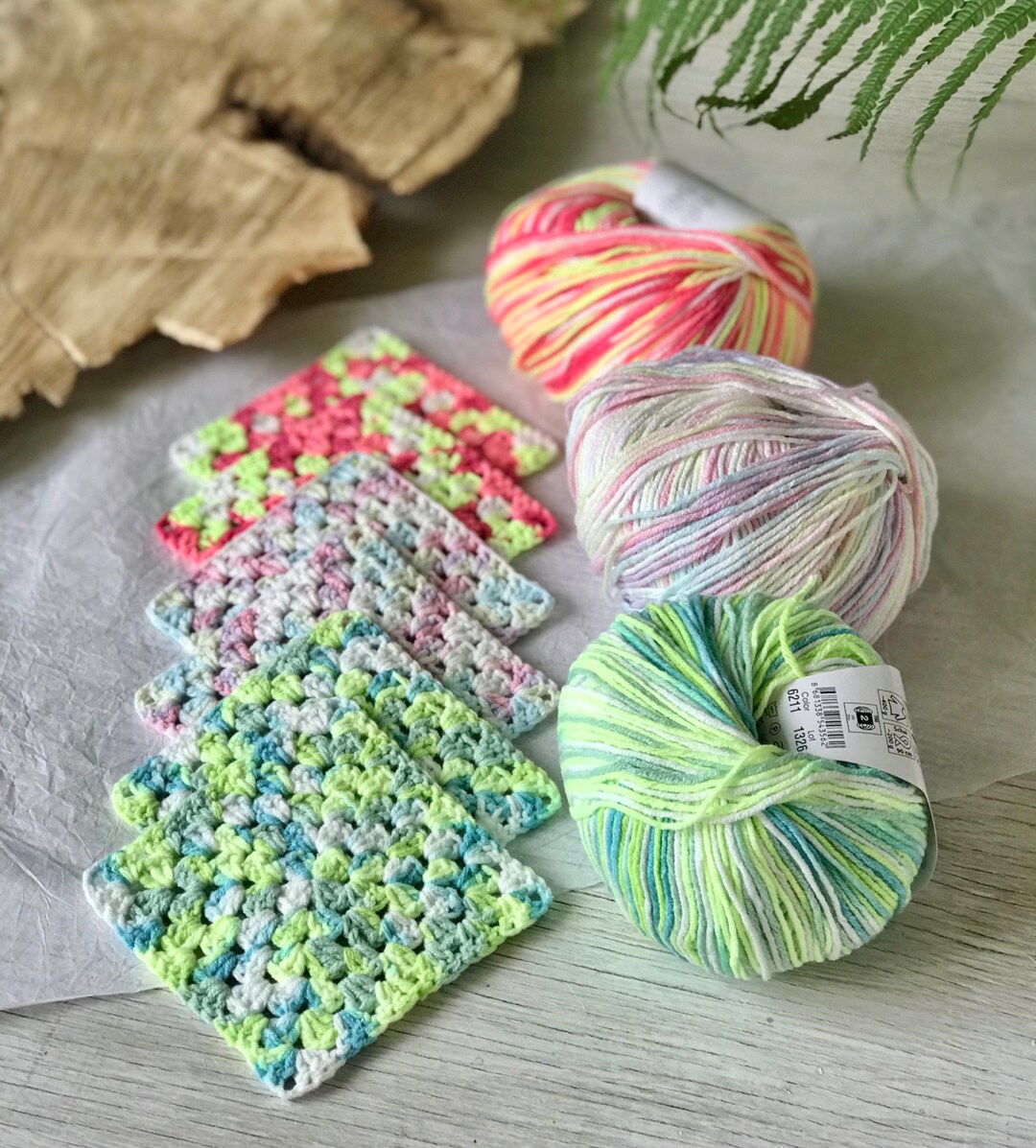 Sets of Ready-made Hand Crocheted Granny Squares, Granny Square Motif ...