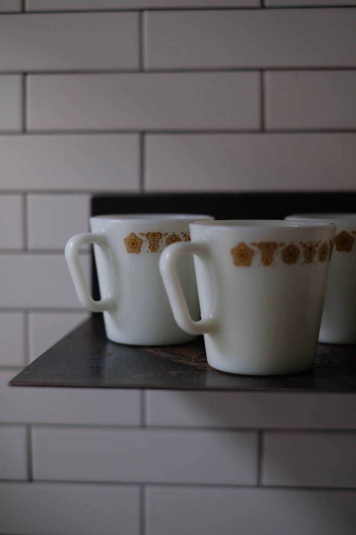 1970s Vintage PYREX Butterfly Gold Mugs Set of 4 - Genuine Pyrex ...